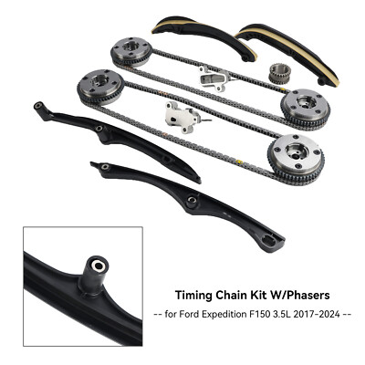 Timing Chain Kit W/Phasers for Ford Expedition F150 3.5L 2017-2024 F8 ...