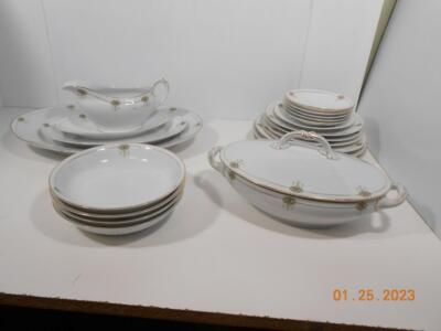 Antique Austrian Empire China Karlsbad Dinnerware Set 45 pc Austria. | eBay