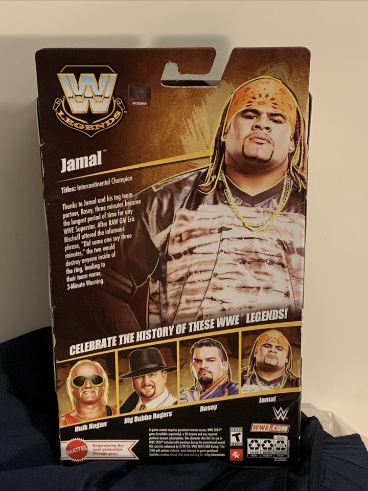 Mattel WWE Elite Legends Series 23 Jamal Action Figure 3 Minute Warning ...