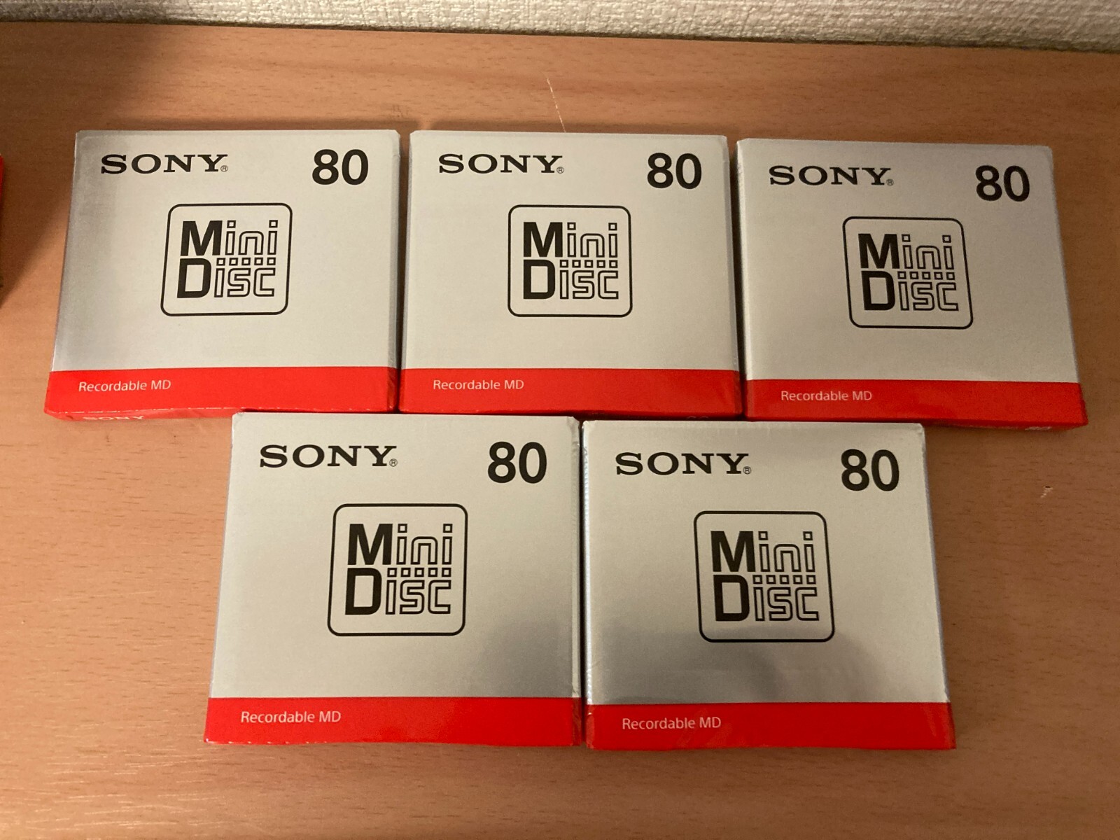 Sony MD 80 Minidisc Minutes Blank Recordable MD MDW80T Set of 5 NEW ...
