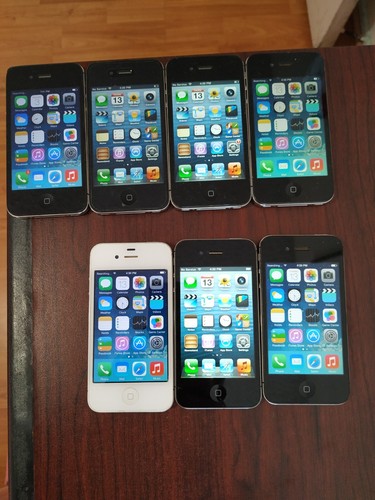 Lot of 7 Apple iPhone 4 A1349(CDMA) 8GB ( NON SIM MODEL)( Verizon/ 1pc ...