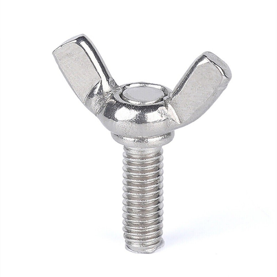 M4 M5 M6 M8 M10 BUTTERFLY WING SCREWS WING BOLTS THUMB SCREW STEEL ZINC ...