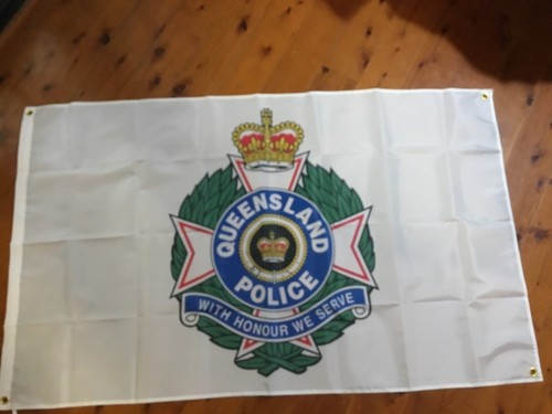 QLD. QUEENSLAND POLICE FORCE AUS man cave Banner Flag wall hanging HOME ...