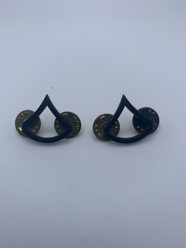 Pair Set US Army Private First Class E3 Black Subdued Metal Rank ...