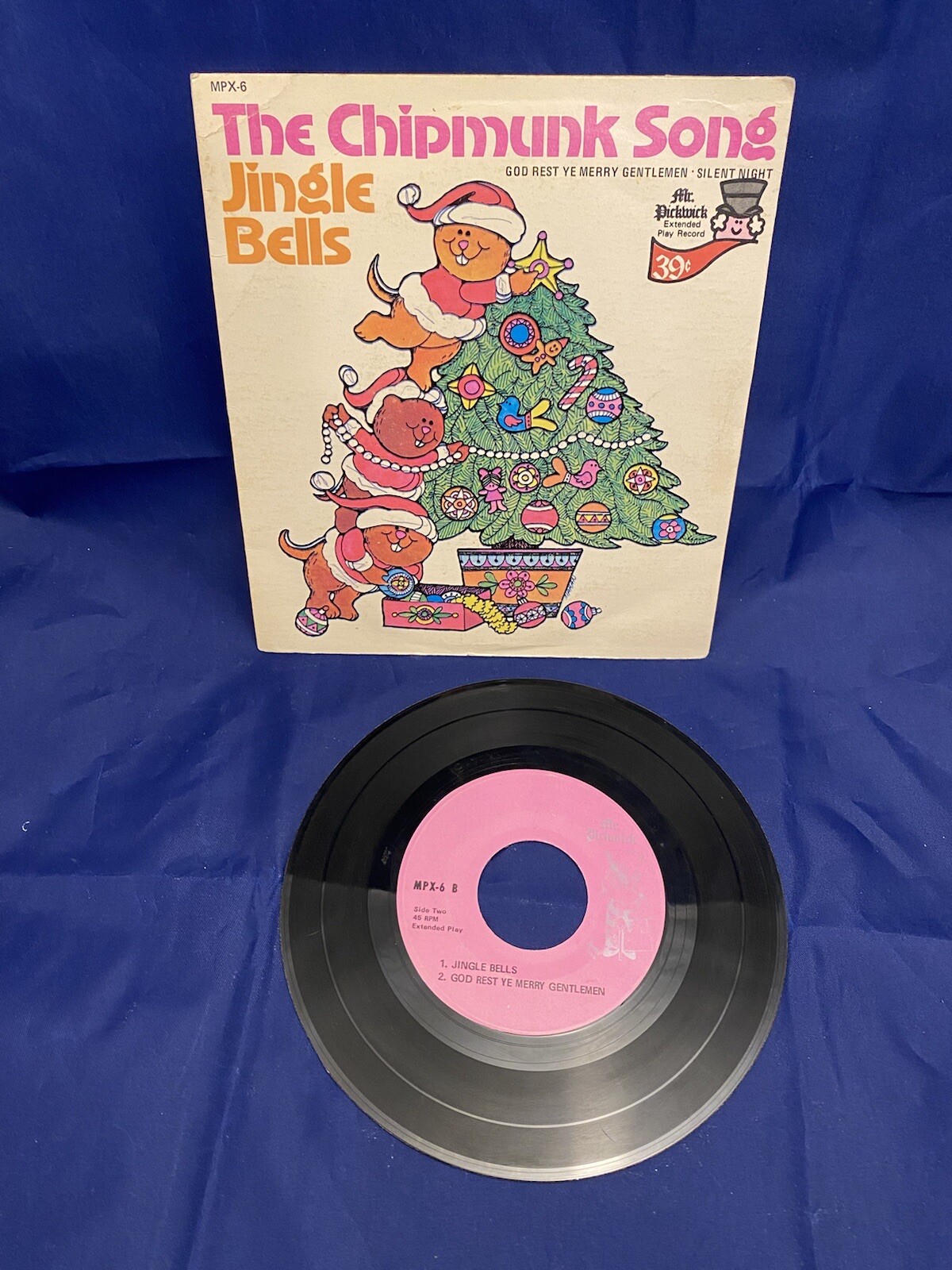 The Chipmunk Song - Jingle Bells -MR. PICKWICK - 45 RPM - PICTURE ...