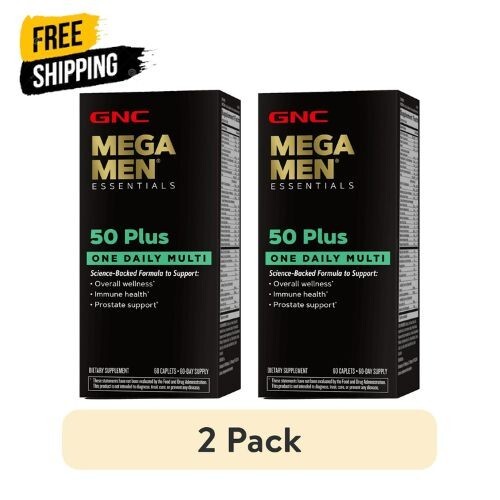 GNC Mega Men Essentials 50-Plus One Daily Multivitamin, 60 Tablet | eBay