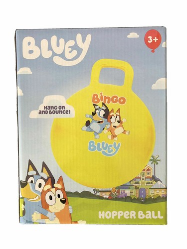 FREE POST Bluey & Bingo Yellow Hopper Vinyl Bouncy Toy Ball Bouncer | eBay