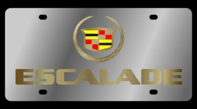 Eurosport Daytona 1205-2 Stainless License Plate Cadillac Escalade Logo ...