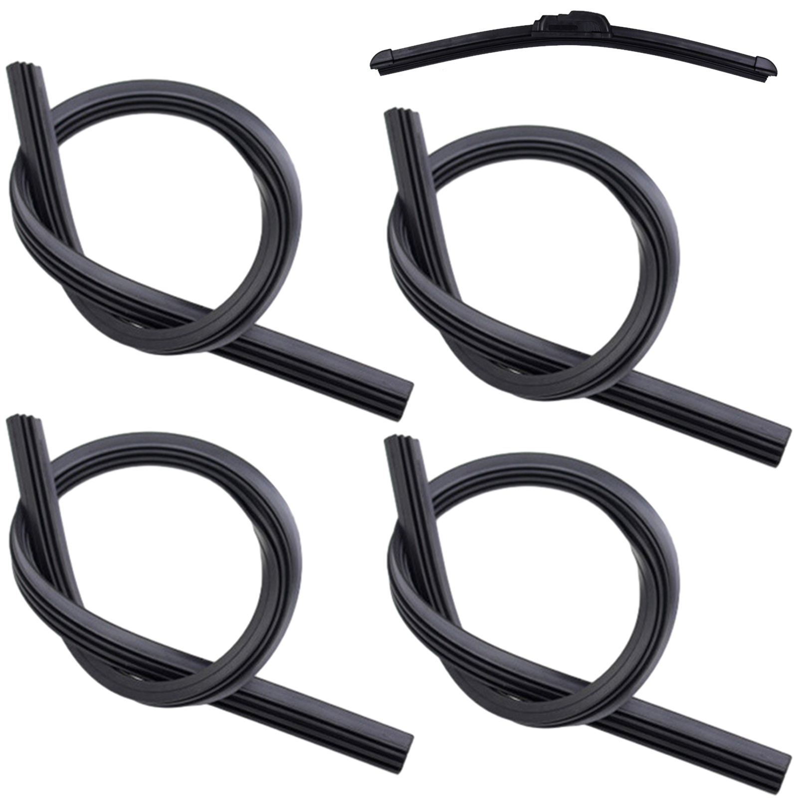 4pcs Replacement For Car Windshield Wiper Rubber Frameless Improved ...