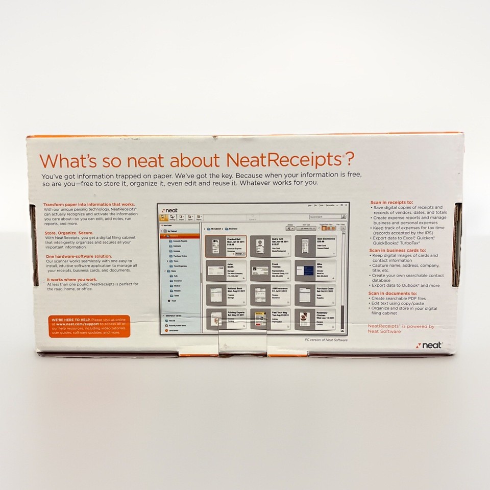 Neat Receipts Mobile Receipt Scanner and Digital Filing System PC/MAC ...