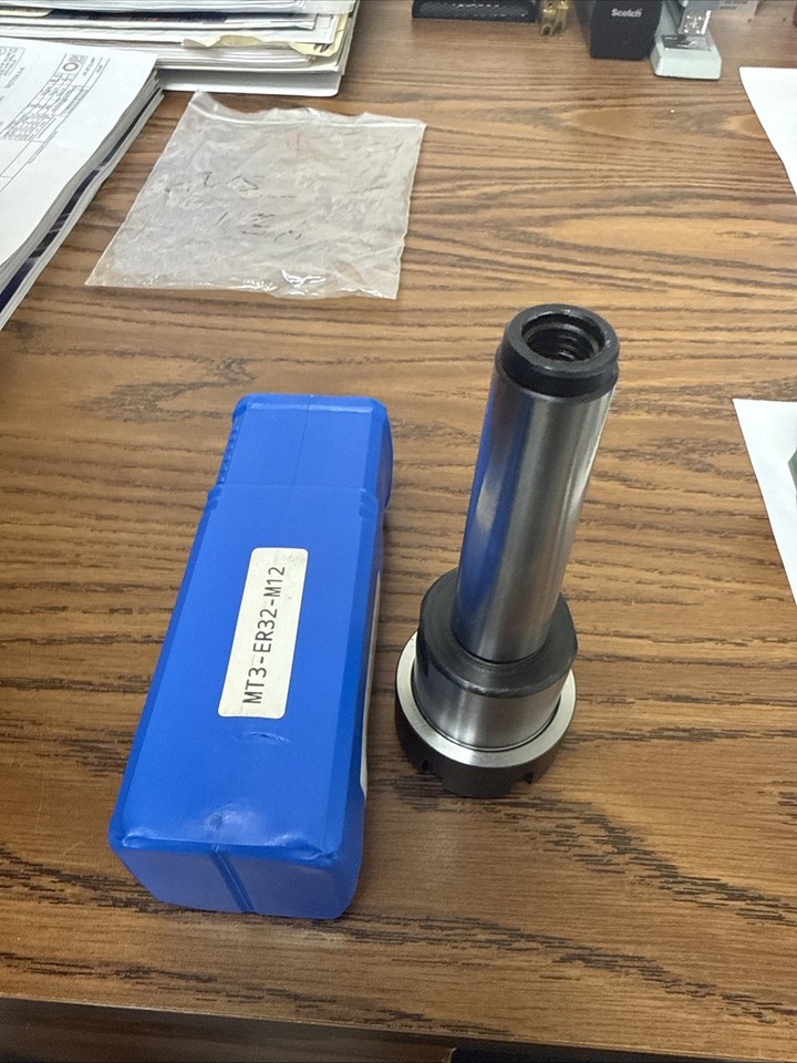 ER32 MT3 M12 Taper Collet Chuck Holder CNC Milling Lathe Straight Tool ...