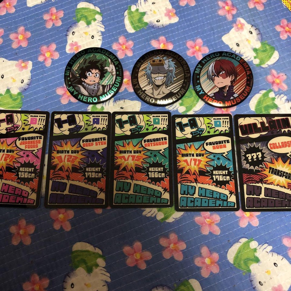 Card Can Badge Lot of 8 MHA Kohei Horikoshi Jump My Hero Academia ...