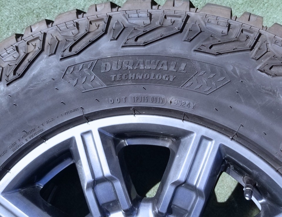 New Factory GMC Sierra AT4X Charcoal Gray Wheels Off-Road Tires OEM GM ...