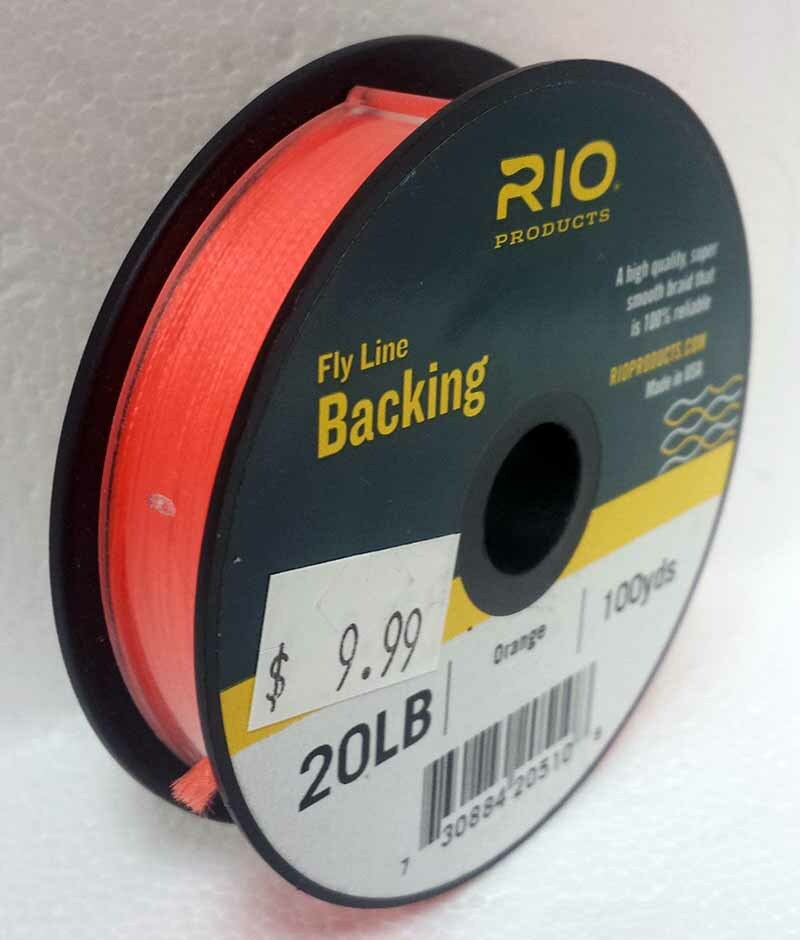 RIO 20 LB 100 YARD SPOOL OF DACRON BACKING IN ORANGE FLY LINE & REEL ...