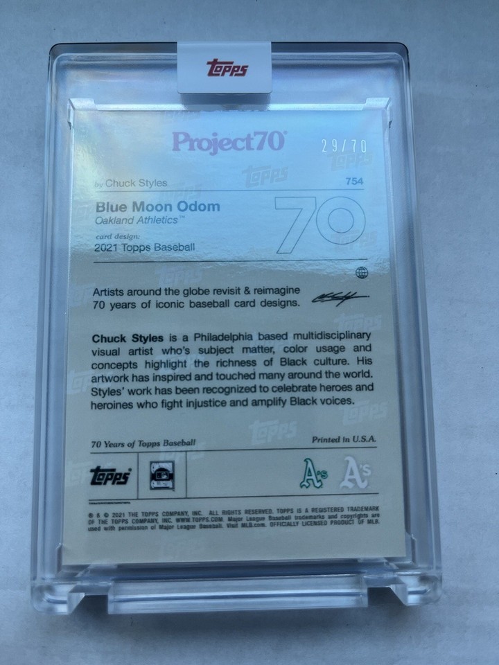 Topps Project 70 Card 754 2021 Blue Moon Odom by Chuck Styles Rainbow ...