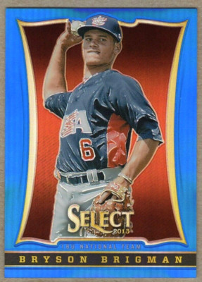 BRYSON BRIGMAN - 2013 PANINI SELECT USA BASEBALL PREVIEW BLUE PRIZM RC ...