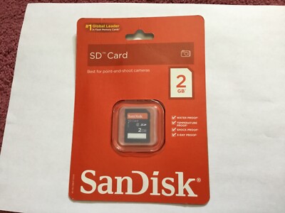 1pcs NEW 2gb SanDisk Standard SD SECURE DIGITAL MEMORY CARDfor SD NIKON ...