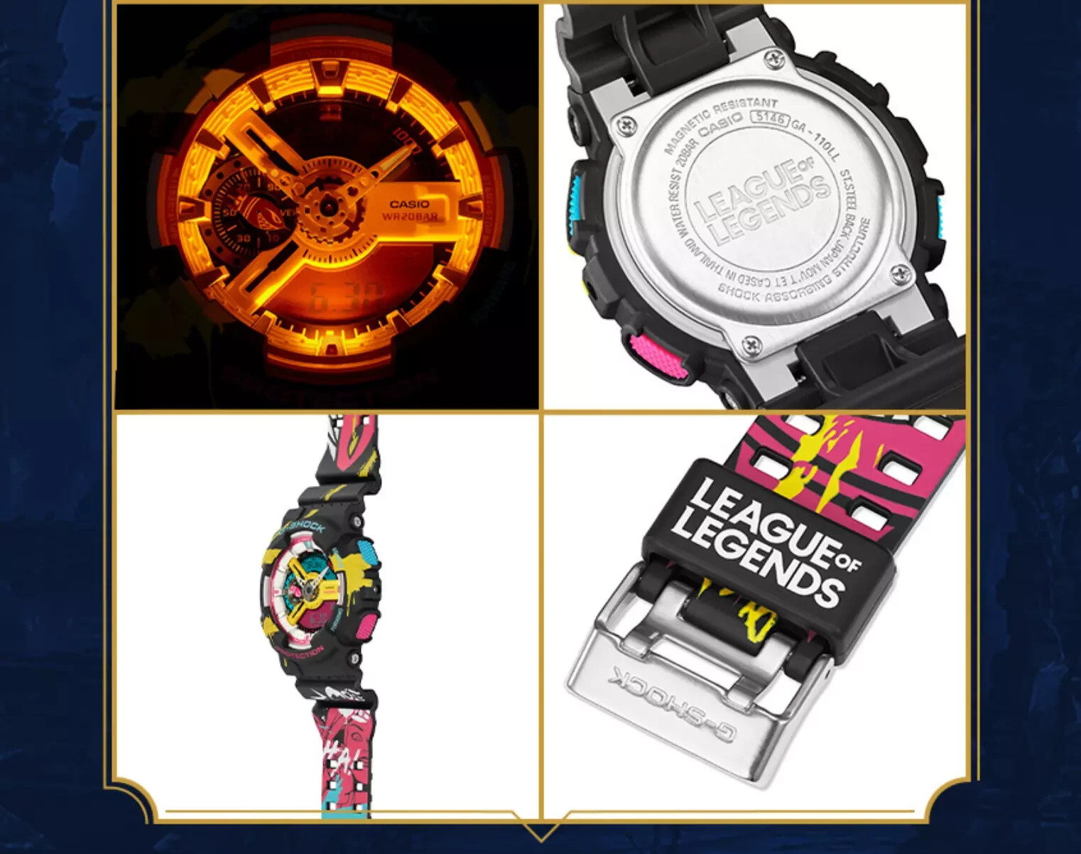 G-SHOCK x League of Legends GA-110LL-1A Jinx Watch | eBay