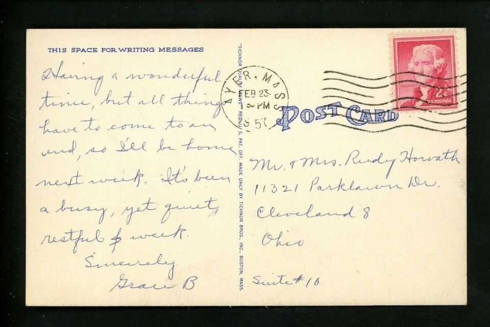 Military Base postcard Fort Devens Massachusetts MA linen Tichnor ...