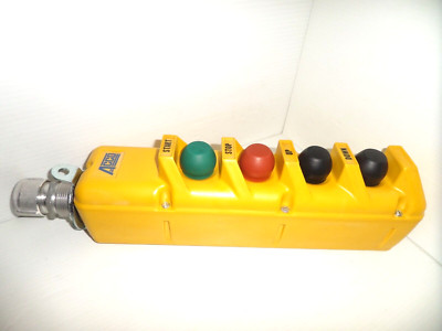 ⭐NEW⭐ P&H 596 4-BUTTON PENDANT PUSHBUTTON CRANE HOIST CONTROL STATION ...