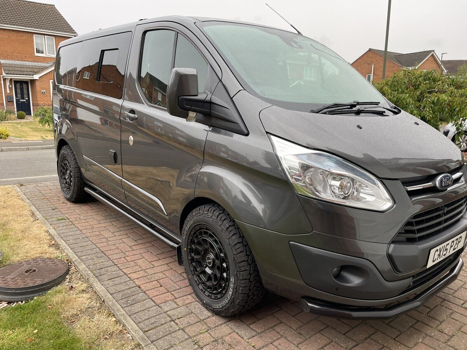 16" Black Swamper Alloy Wheels Ford Transit Custom Sport Vans Crew Cabs ...