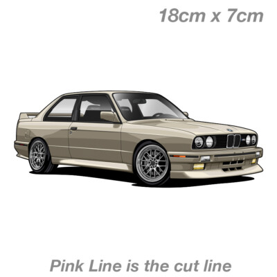 BMW E30 Beige Laptop , Car Vinyl Sticker | eBay