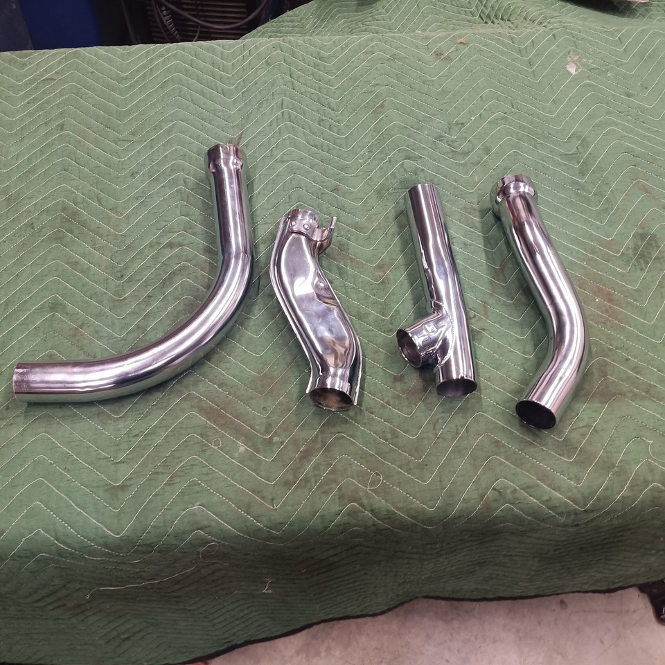 STOCK HARLEY PANHEAD CHROME PANHEAD CHOPPER EXHAUST PIPES FOR 1948-1964 ...