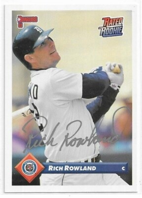 RICH ROWLAND Autographed Signed 1993 Donruss Baseball card #77 Detroit ...
