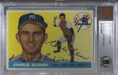 BAS 1955 Topps High # Charlie Silvera #188 BVG Authentic Auto | eBay