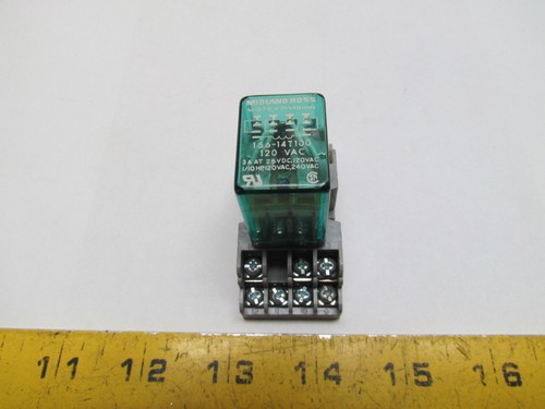 Midland Ross Midtex 156-14T100 120VAC Relay 27E166 Base | eBay