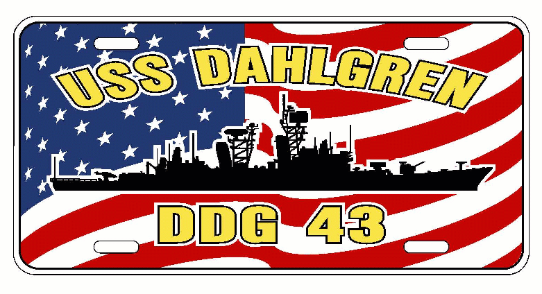 USS DAHLGREN DDG 43 DLG 12 License Plate U S Navy USN PO6 | eBay