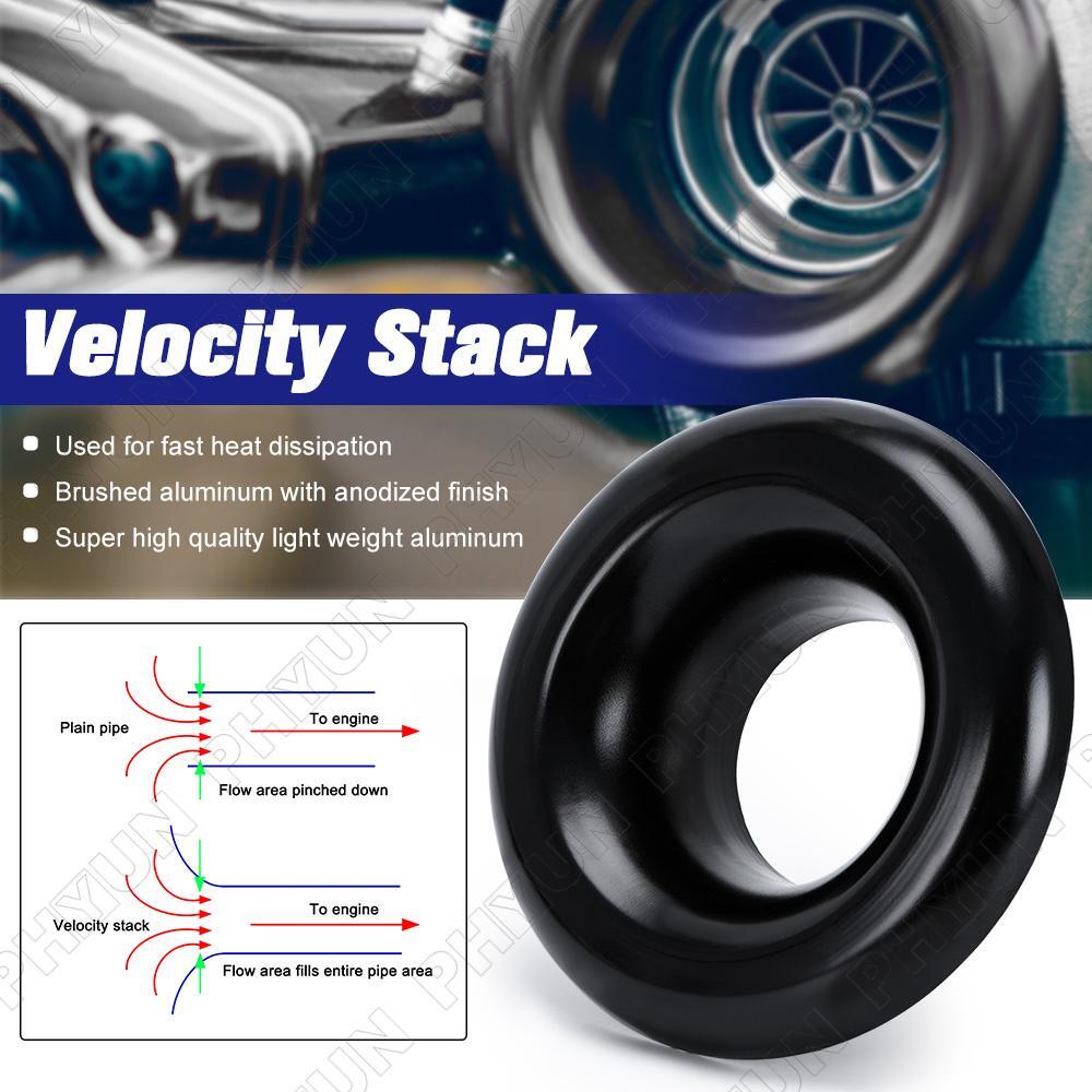 4" Inlet Car Bellmouth Velocity Stack Adapter Air Intake Turbo Horn ...