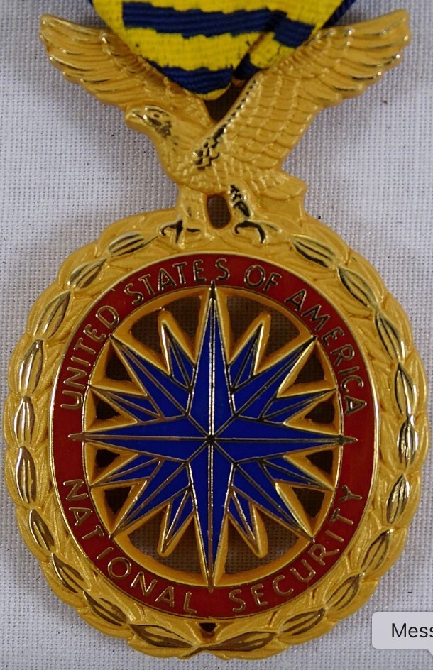 RARE CIA NATIONAL SECURITY MEDAL WITH RIBBONS IN ORIGINAL PRESENTATION ...