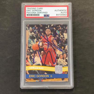 2010-11 Panini Donruss #196 Eric Gordon Signed Card AUTO PSA Slabbed ...