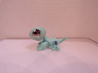 Littlest Pet Shop~#1667~Gecko Lizard~Teal Orange Spots~Brown Dot Eyes ...