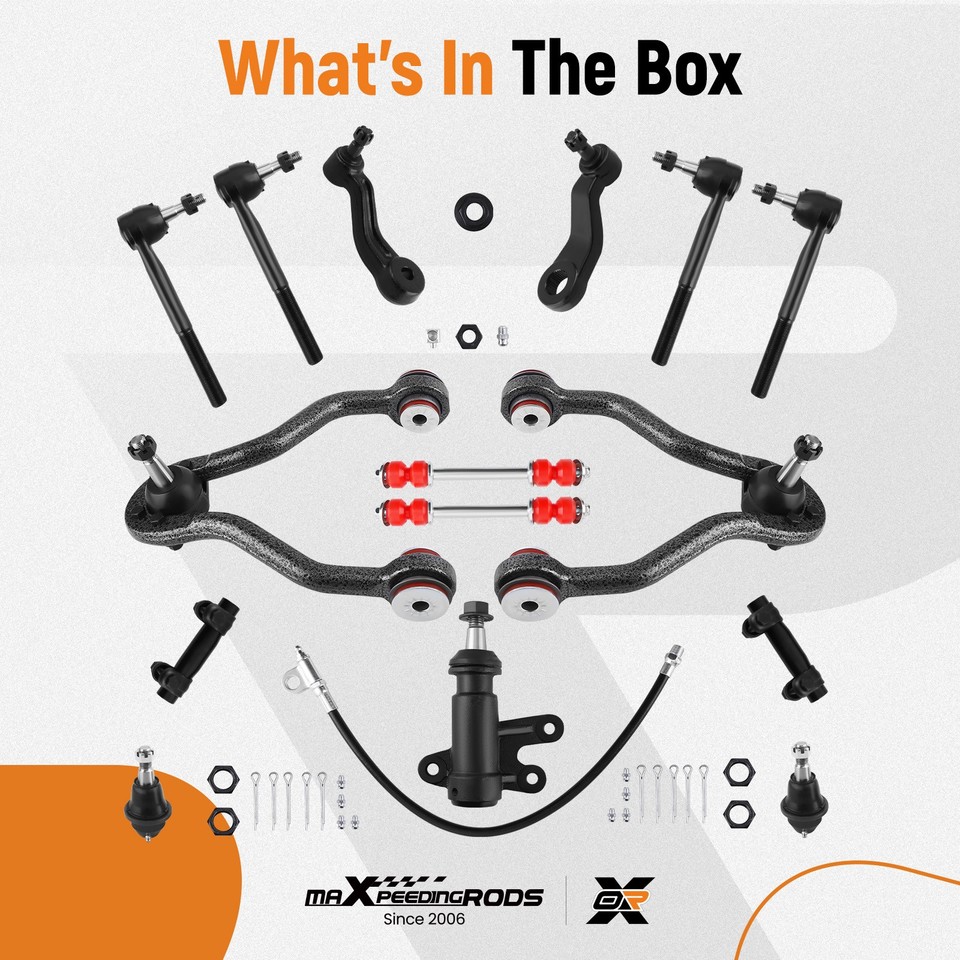 15x Front Upper Control Arms Sway Bars Idler Arm for Chevy GMC K1500 ...