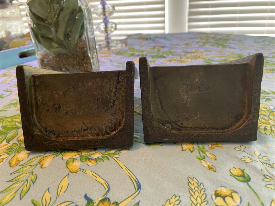 Vtg.. RARE Cast Iron Bookends Polo Horse & Riders 1920's - 30’s Bronze ...