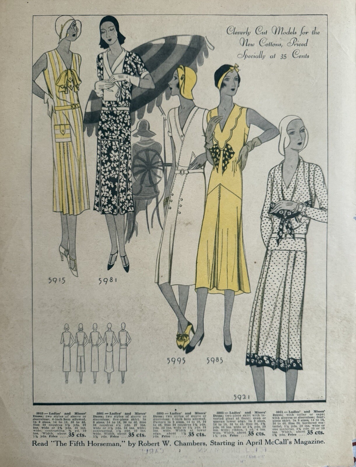 McCall Style News Apr 1930 Vintage Sewing Patterns Flyer Original ...