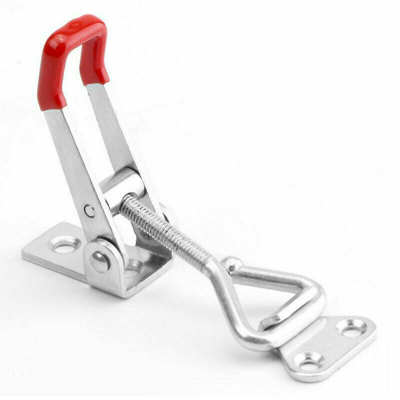 2/4×Cabinet Box Lever Handle Toggle Catch Latch Lock Clamp Hasp ...