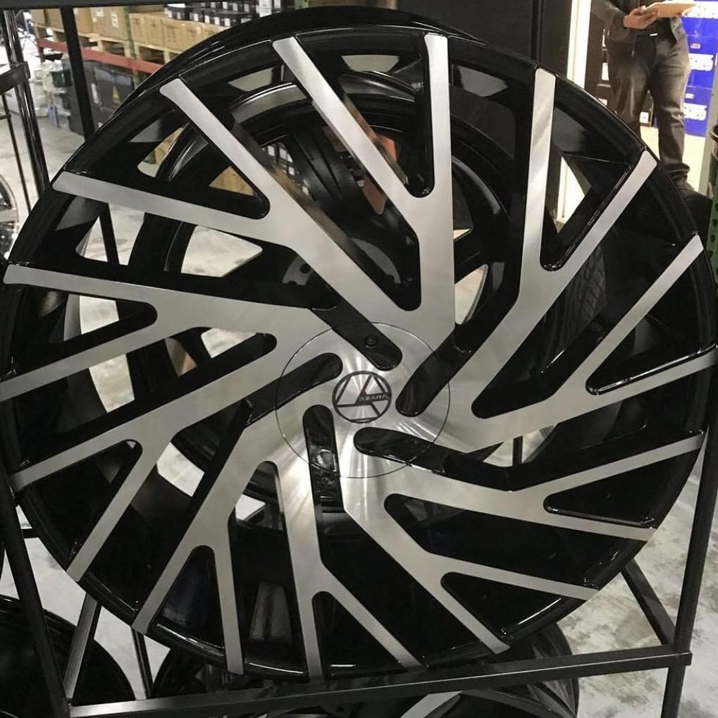 26" Inch Black Machined Azara 505 Wheels Rims Machine 6x135 6x5.5 24 28 ...