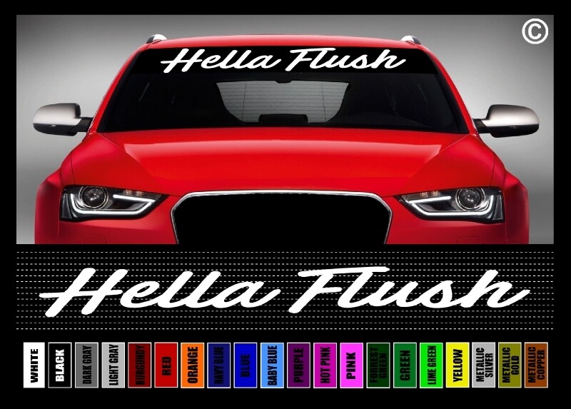Hellaflush Logo Sticker Novice Shield Style Hellaflush Reflective