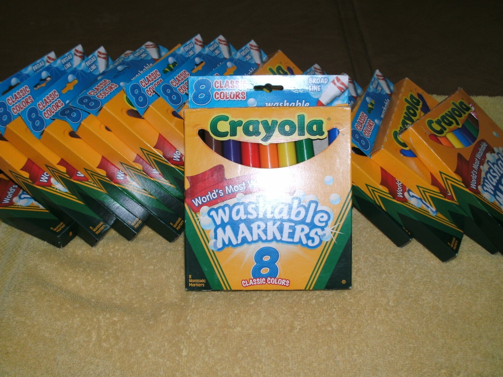 Crayola 8 colors broad line washable markers - 14 set -new in box - 1 ...