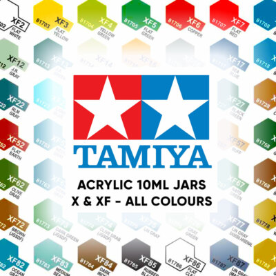 Tamiya Acrylic Paint 10ml Full Range X1-X35 & XF1-XF90 - Choose Colour ...