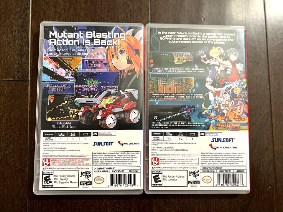 NEW Blaster Master Zero 1 2 3 Collector's Edition Switch Limited Run ...