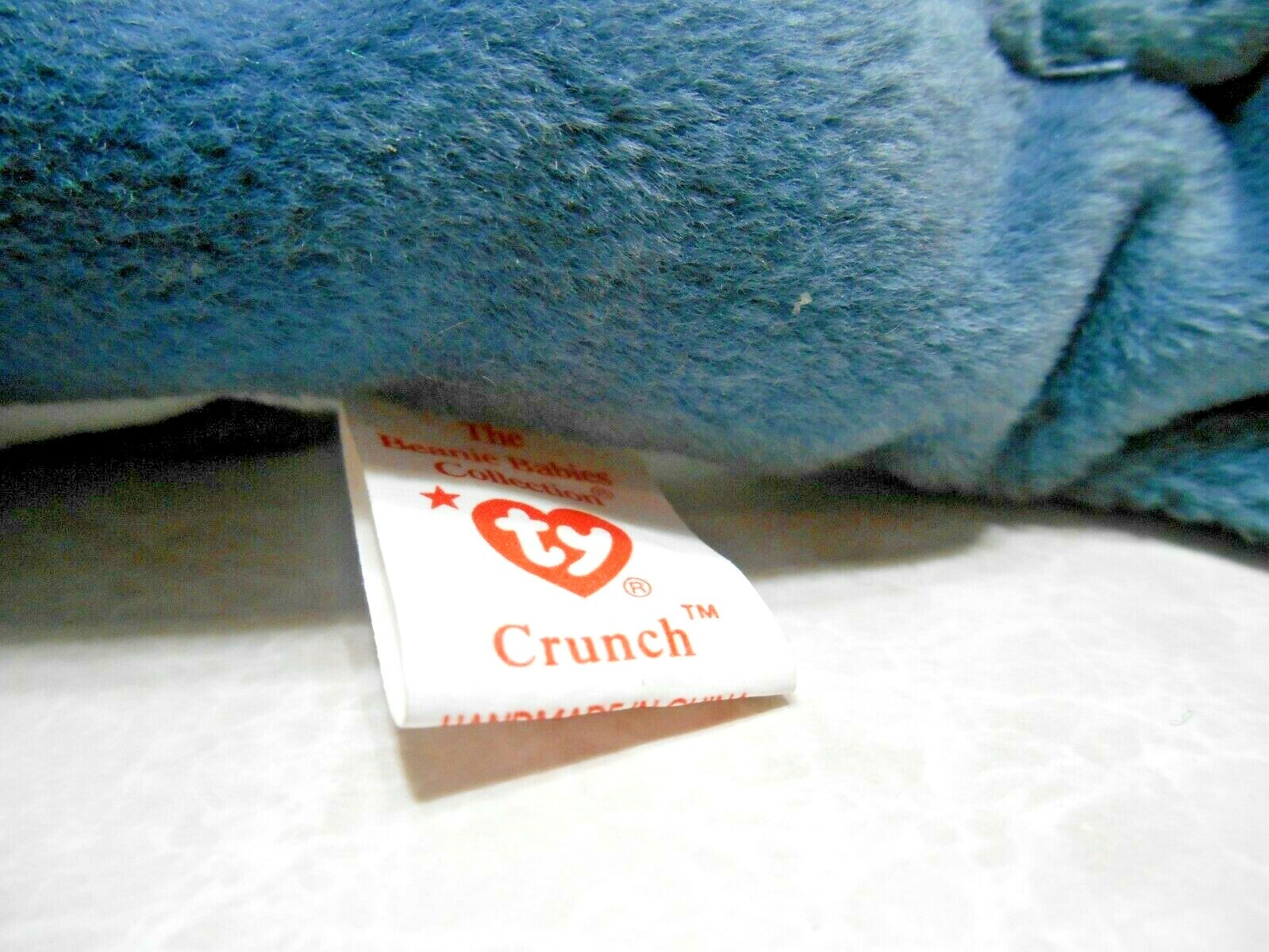 1996 EXTREMELY RARE ORIGINAL RETIRED TY BEANIE BABY CRUNCH THE SHARK ...