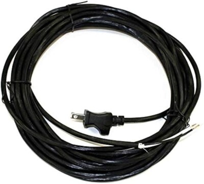 Power Supply Cord Fits many Hoover Vacuum Cleaner 2 Wire 30' Black ...