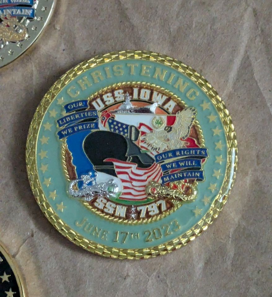 USS Iowa SSN 797 US Navy Virginia Class Submarine Challenge Coins | eBay