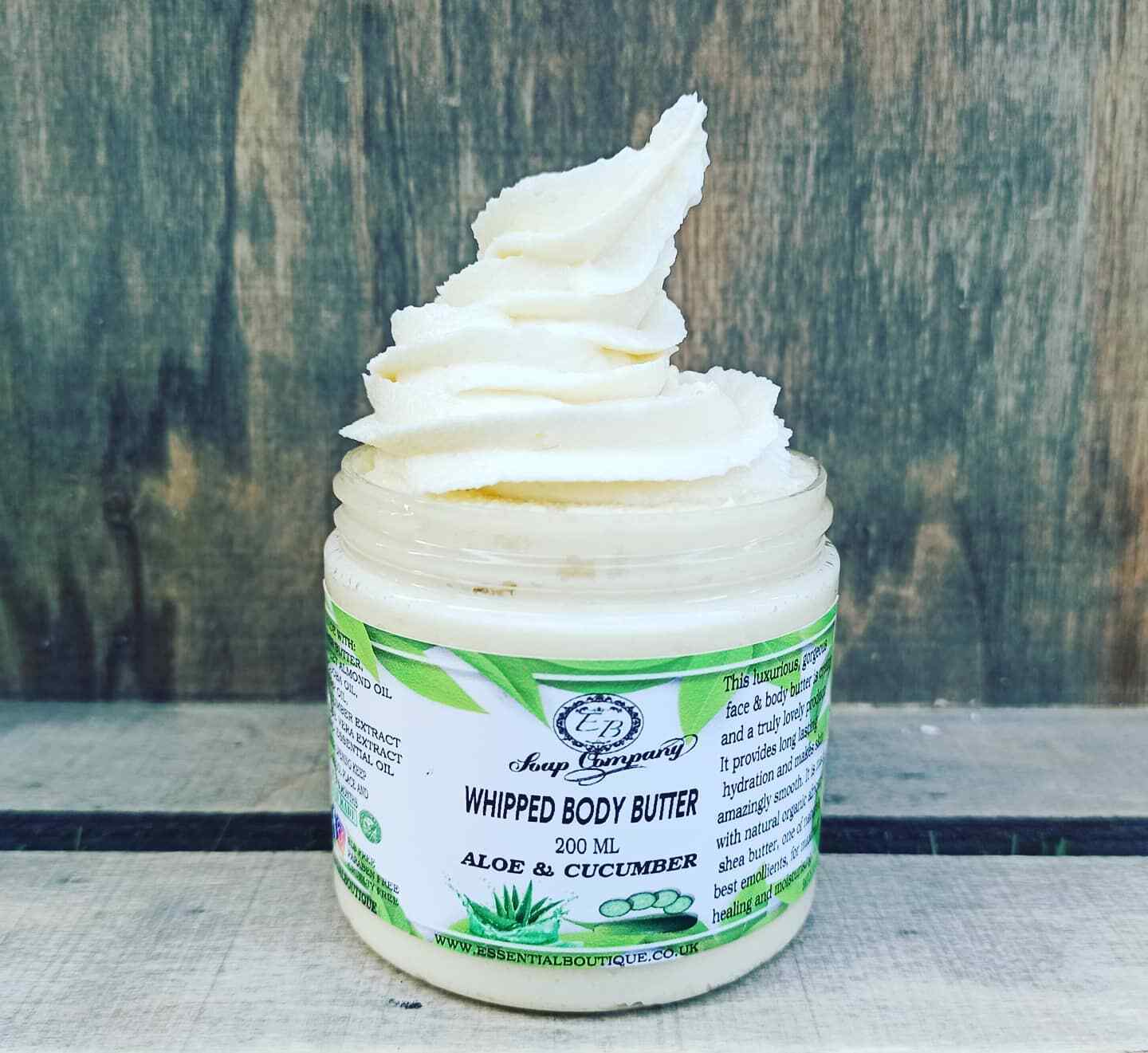 Handmade body butter Face and Body Cream Aloe vera & Cucumber 200 ml ...