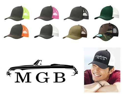 MG MGB Sports Car Color Outline Design Trucker Hat Cap | eBay
