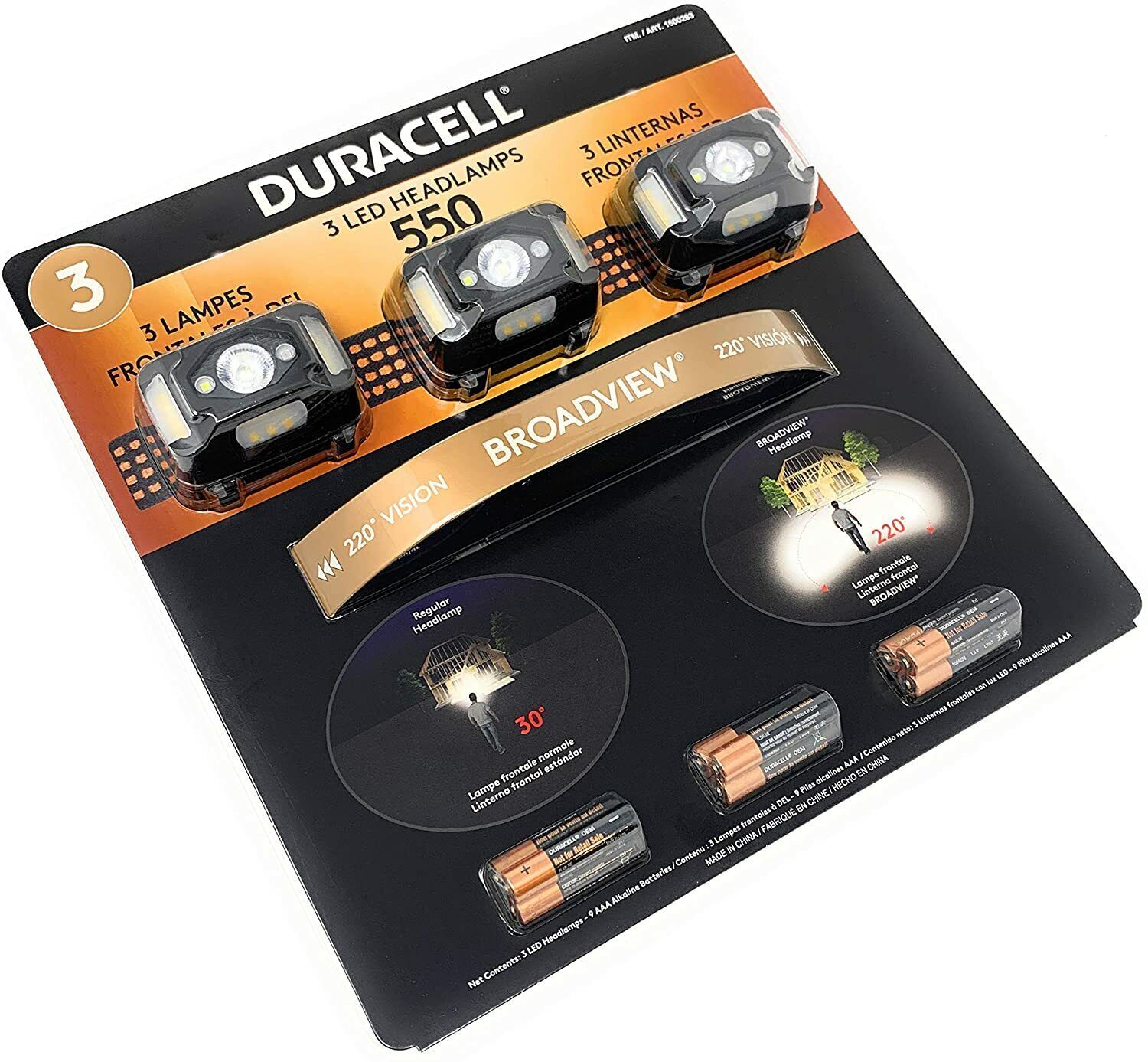 Duracell 1600263 Head Torch - Pack of 3 for sale online | eBay Australia